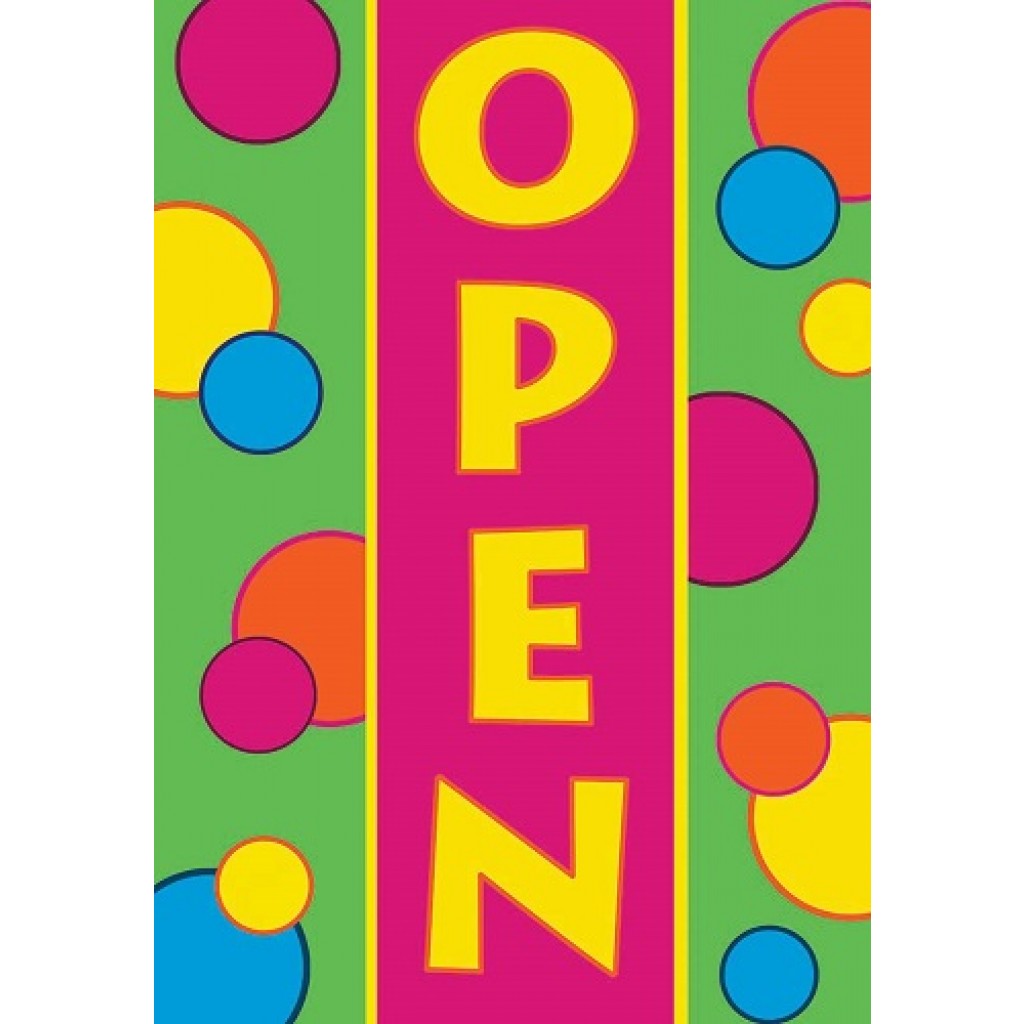 Applique Open Flag | Applique Flags | Open Flags | Business Flags | Flags