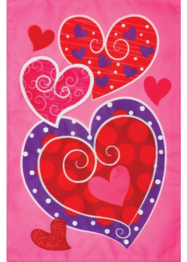 Applique House Flags | Burlap House Flags | Appliqued House Flags