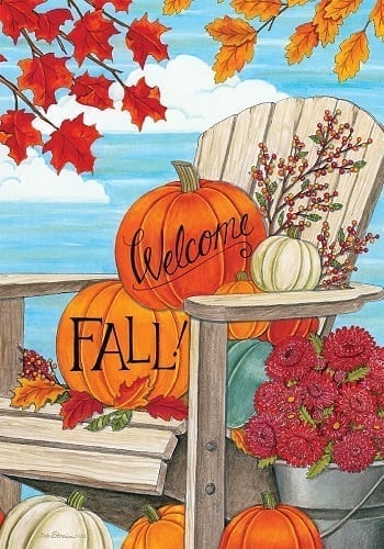 Fall Adirondack Flag | Garden Flags | House Flags | Garden House Flags